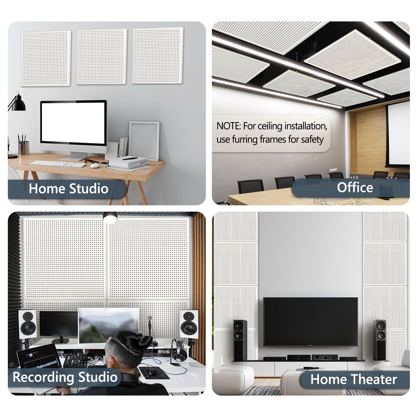 Perforated Aluminum Acoustic Panels, Two Sizes for Choosing – Hetent ...