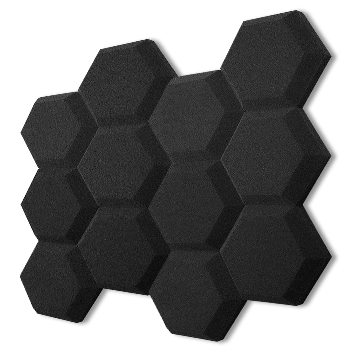 Hexagon Acoustic Studio Absorption Foam Panels, 13.8 X 11.8 X 2 Inches ...