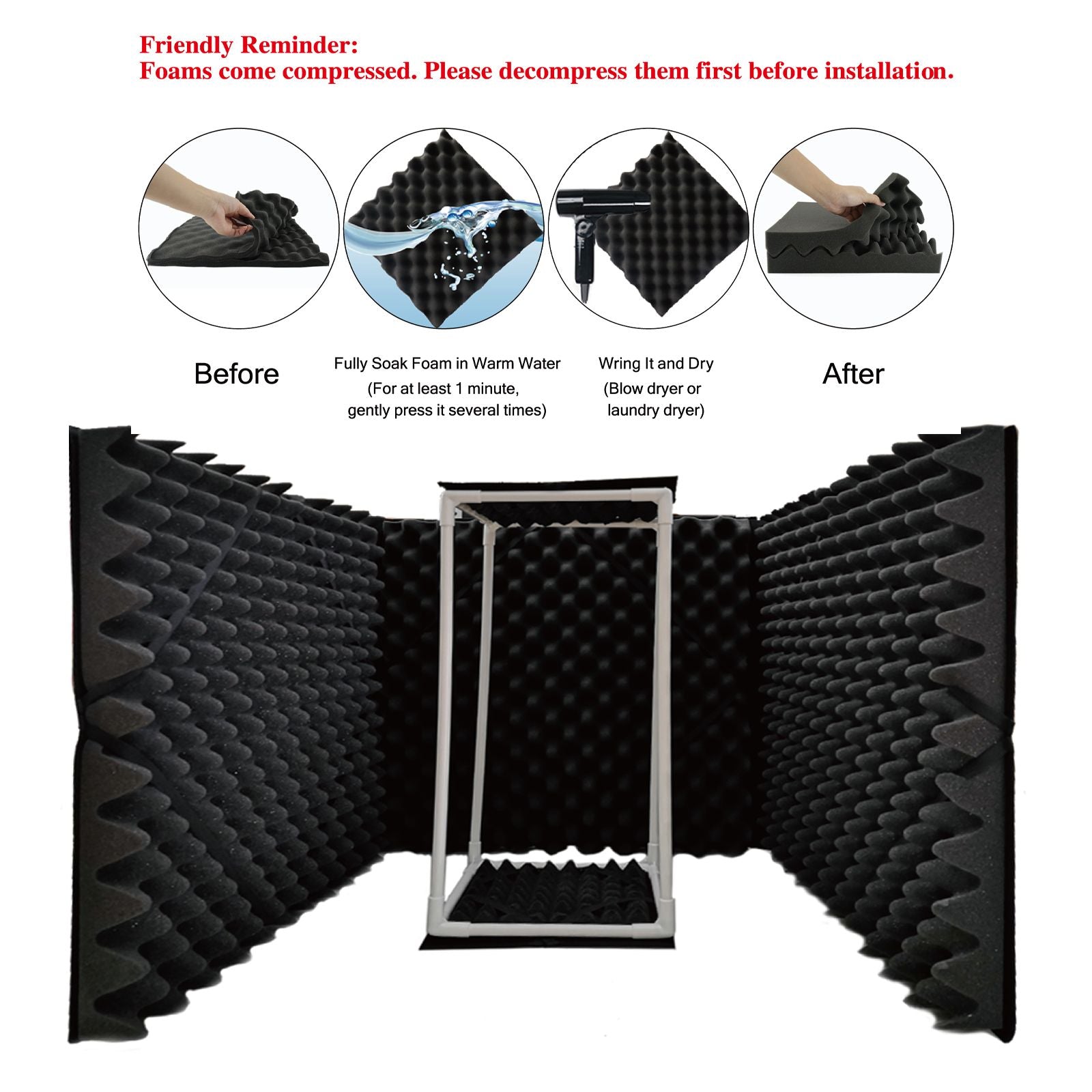 TroyStudio Foldable Microphone Isolation Shield – Hetent Acoustics