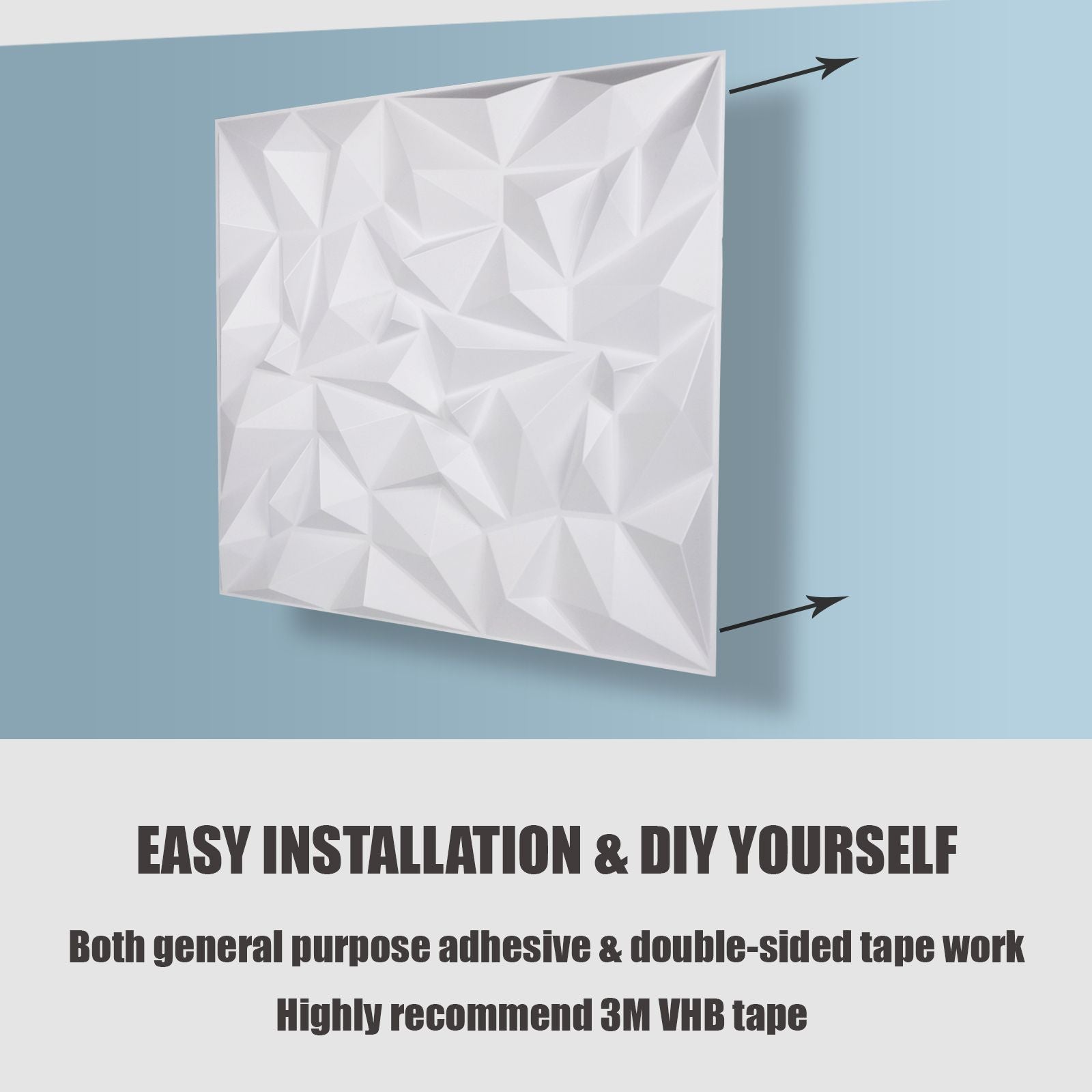 PVC Acoustic Sound Diffuser Panels - 19.7 X 19.7 X 1 inches Pack of 12 ...