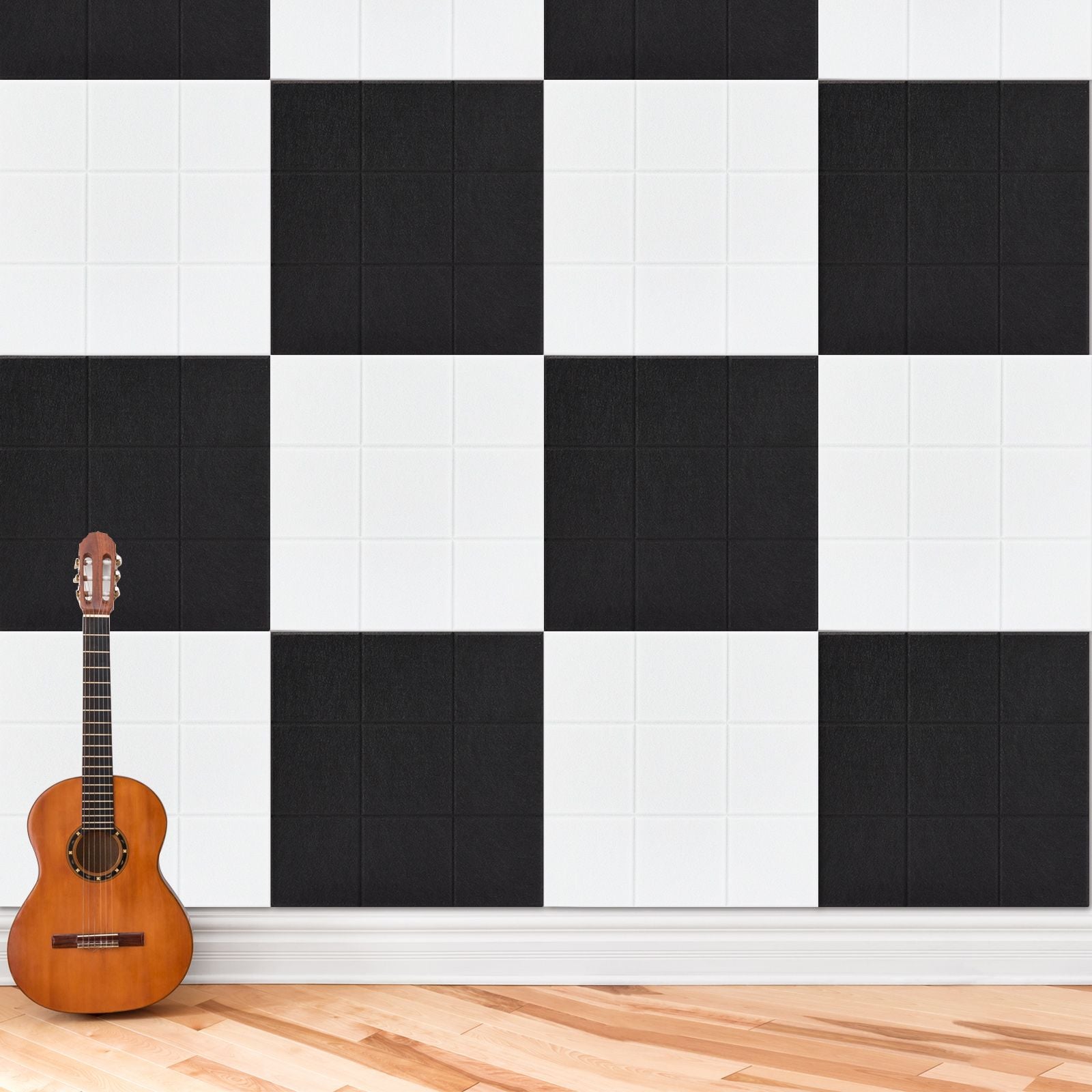 Polyester Fiber Sound Absorber - 16 Pack Self-adhesive 12 X 12 X 0.4 I ...