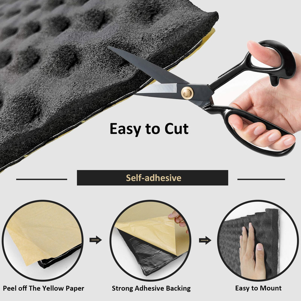 Self-adhesive Eggcrate Acoustic Closed Cell Foam Panel – Hetent Acoustics