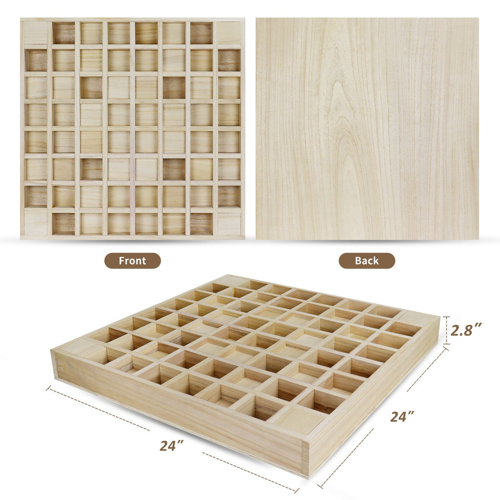 24 X 24 X 2.8 Inches Wood Sound diffuser - Quadratic Residue - Two Pat ...