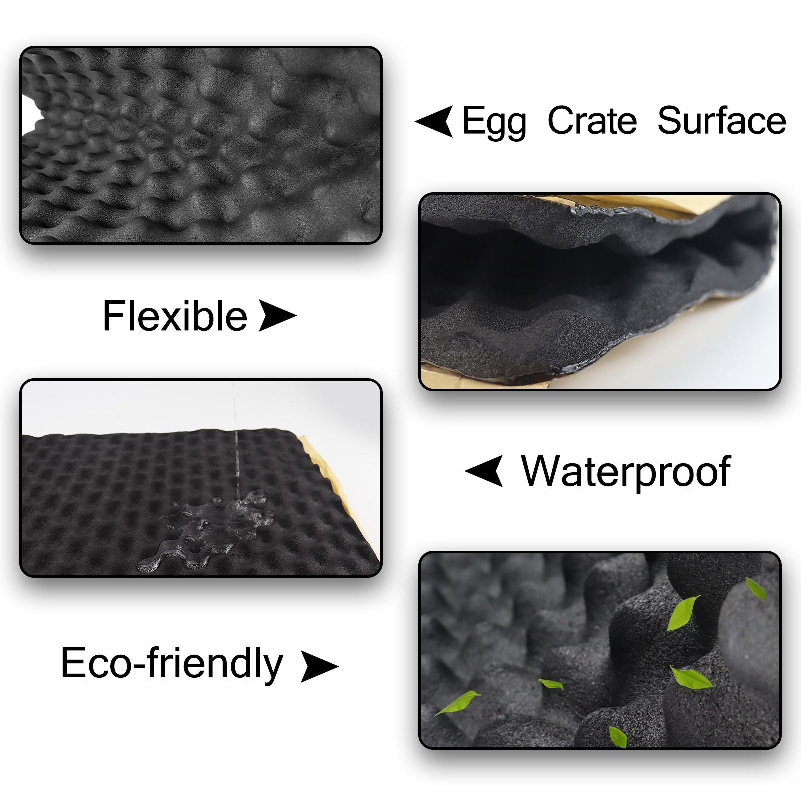 Self-adhesive Eggcrate Acoustic Closed Cell Foam Panel – Hetent Acoustics