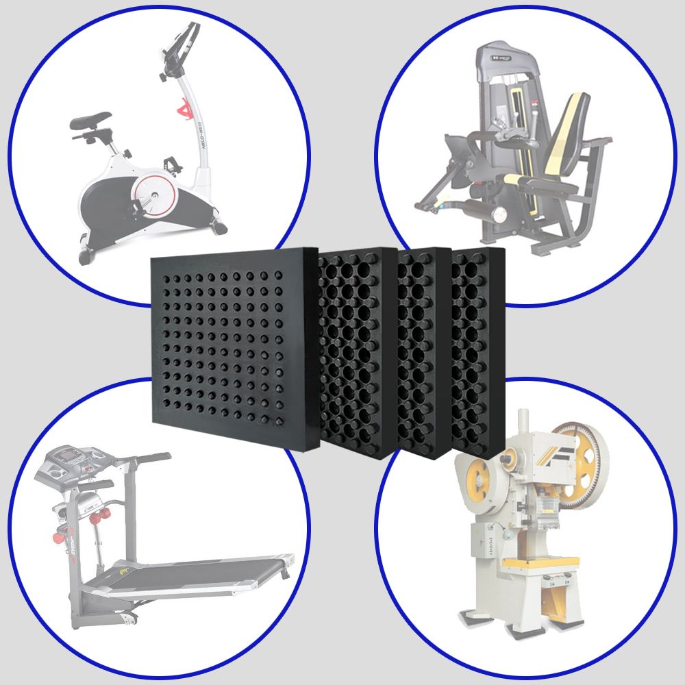 Heavy Duty Non-Slip Anti Vibration Steel Embeded Silicone Gel Pad - 4 ...