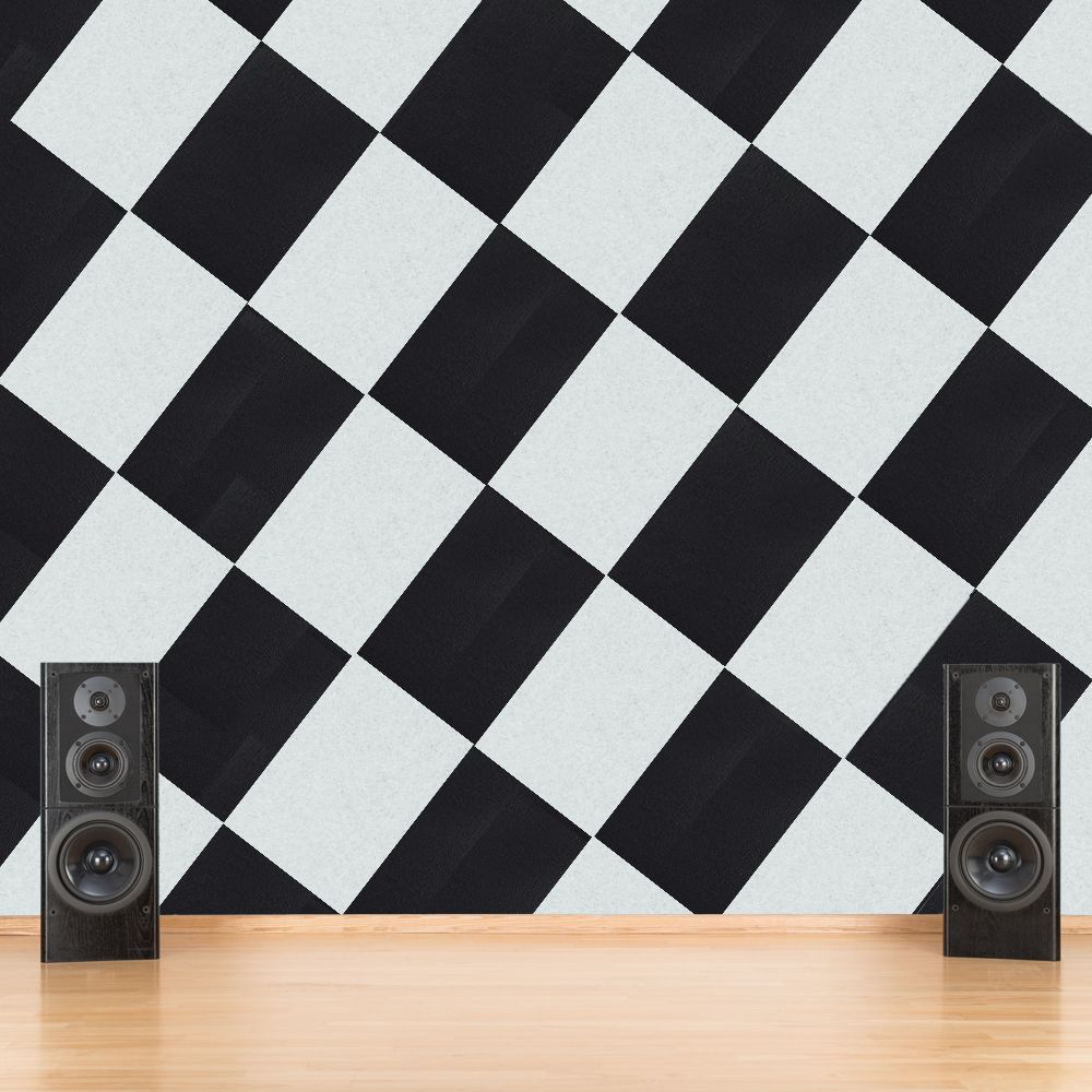 Dense Thickened Polyester Fiber Acoustic Panel - Pack of 6, Two Sizes ...