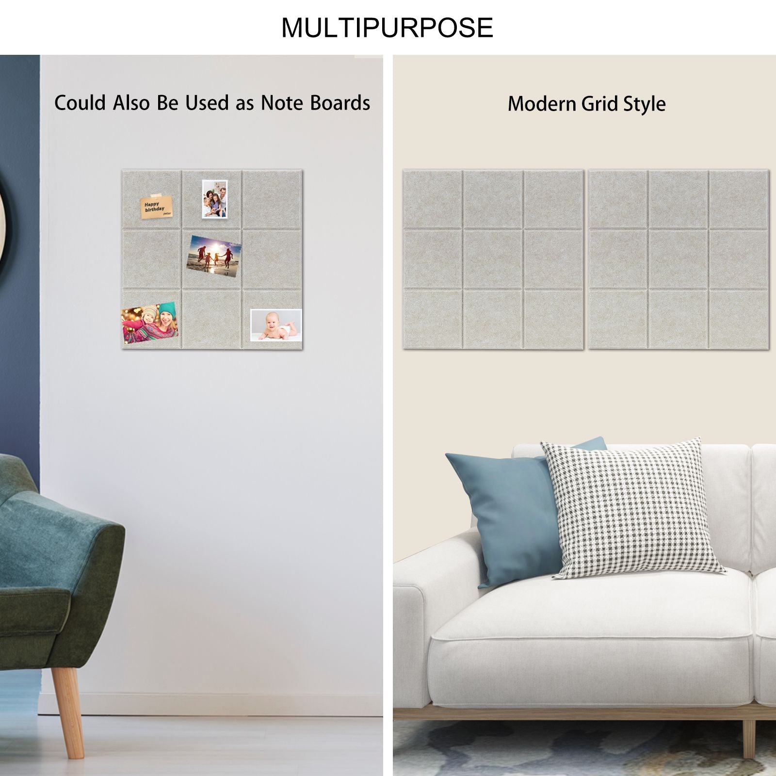 Polyester Fiber Sound Absorber - 16 Pack Self-adhesive 12 X 12 X 0.4 I ...